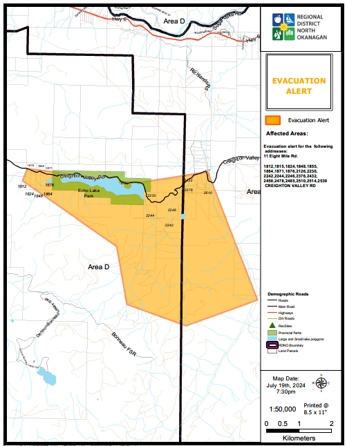 Evacuation Alert | West End of Echo Lake | Regional District of North ...