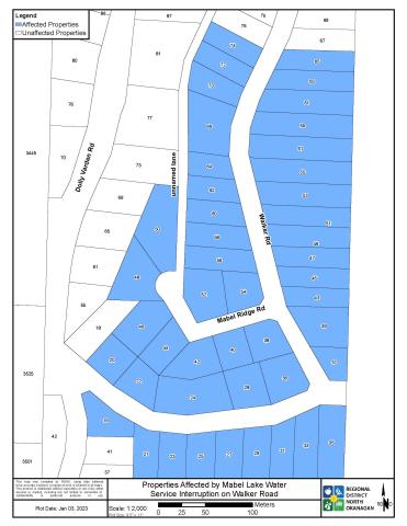 Updated - Mabel Lake Water - Interruption to Water Service on Walker ...