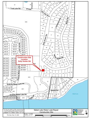 Mabel Lake Water - Limited Road Access on Dolly Varden Road | Regional ...